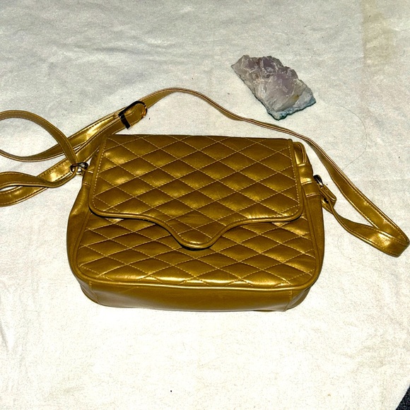Bechamel | Bags | Bechamel Gold Quilted Crossbody Bag | Poshmark